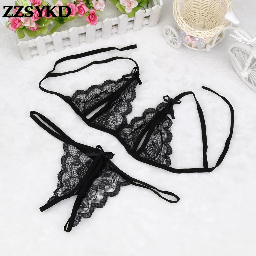 Sexy Lingerie Women Seamless Bra Floral Sheer Lace Triangle Bralette