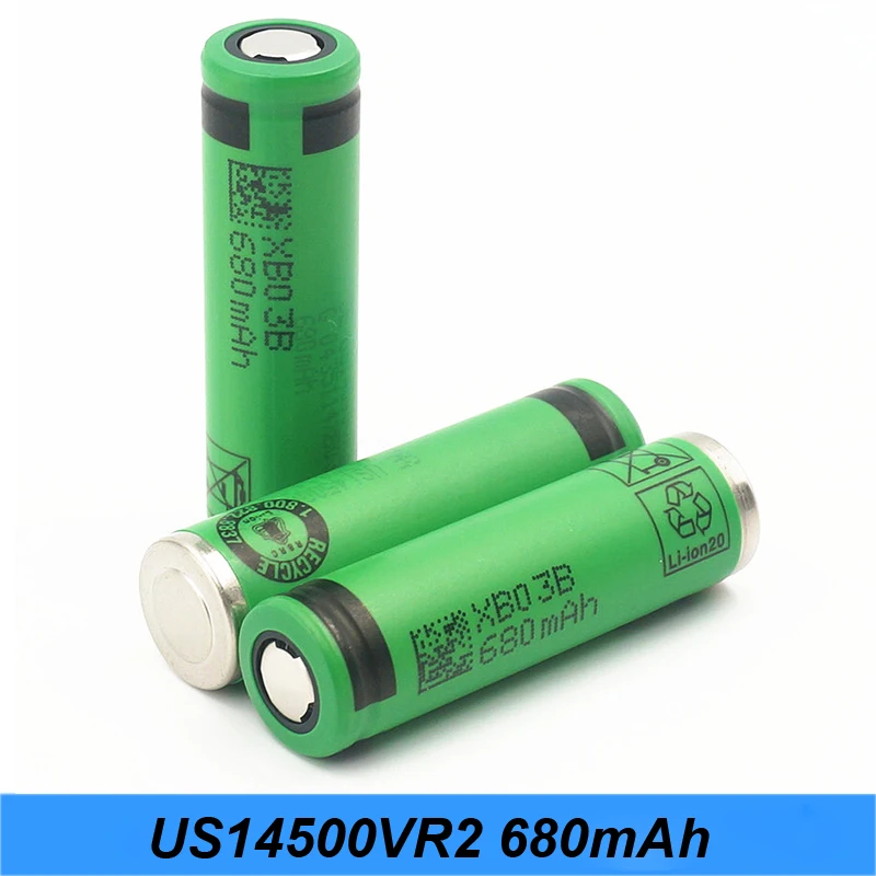 배터리 14500 손전등 680mah US14500VR2, 소니 14500 충전기용 배터리 14500 flishlight ...