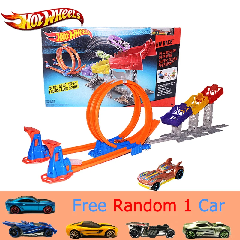 Originele Mattel Hot Wheels Auto Speelgoed Track Limiet Jump Classis ...