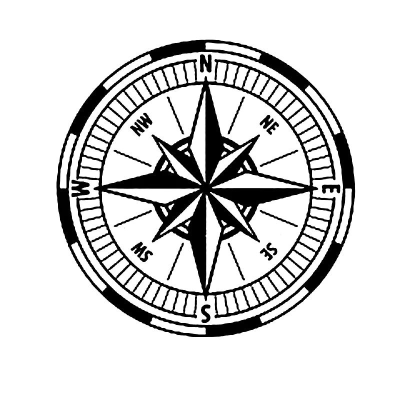 15cm*15cm FUNNY NSWE Compass Vinyl Car styling Decal Motorcycle Car ...