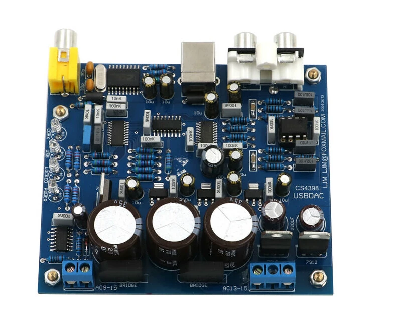 2017-NEW-CS8416-CS4398-DAC-DIY-Kit-with-USB-Coaxial-24-192K-decoder-Kit ...