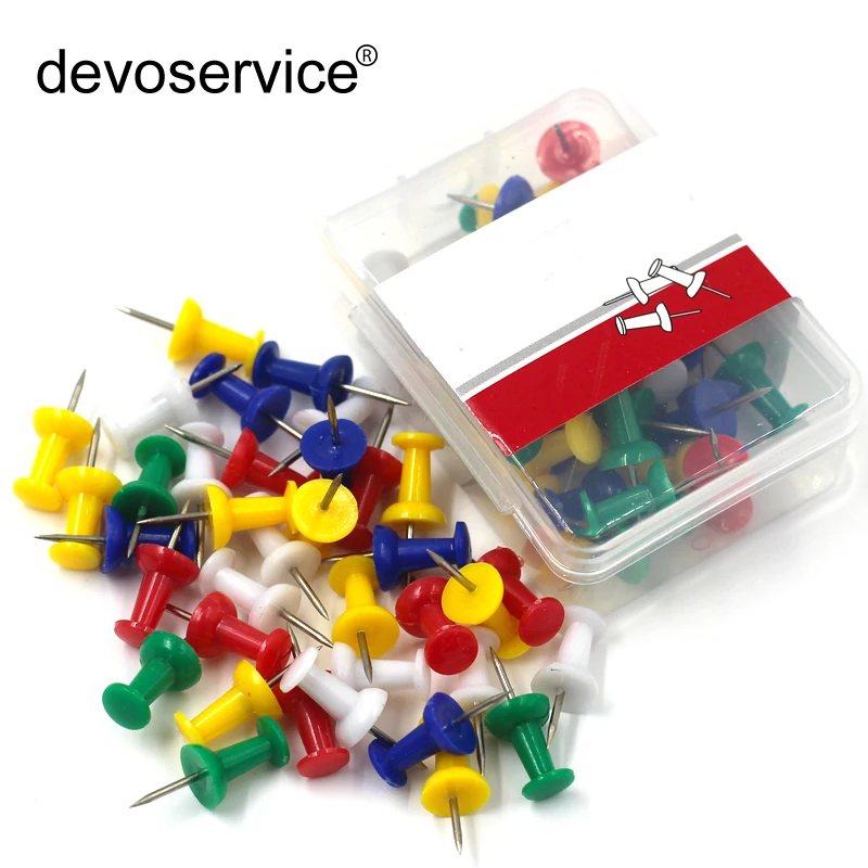 Chinchetas de colores de Metal para dibujo, accesorios de oficina ...