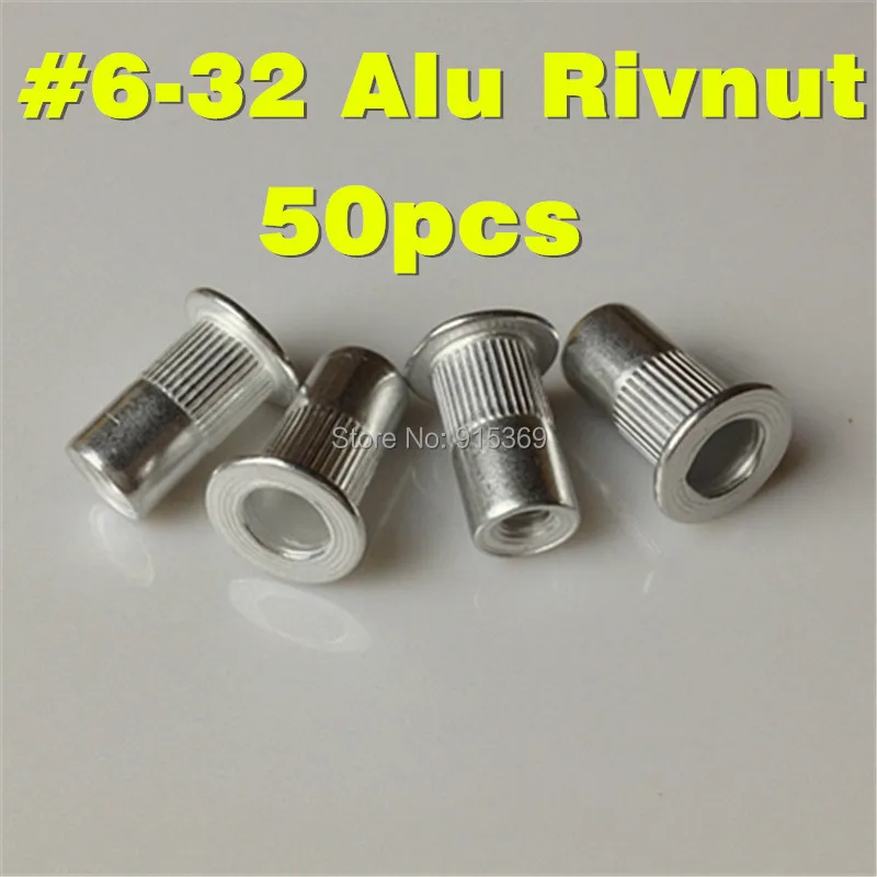 50pcs #6 32 Alu Rivet Nut Aluminum Rivet Nut blind insert nut Imperial ...