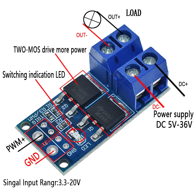 15A 400W MOSFET Trigger Switch Drive Module
