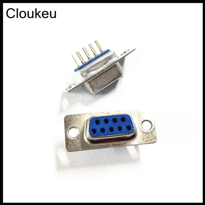 5pcs Dp9 Hole Female Insert Plate Type Pcb D-sub Connector Rs232 Serial ...