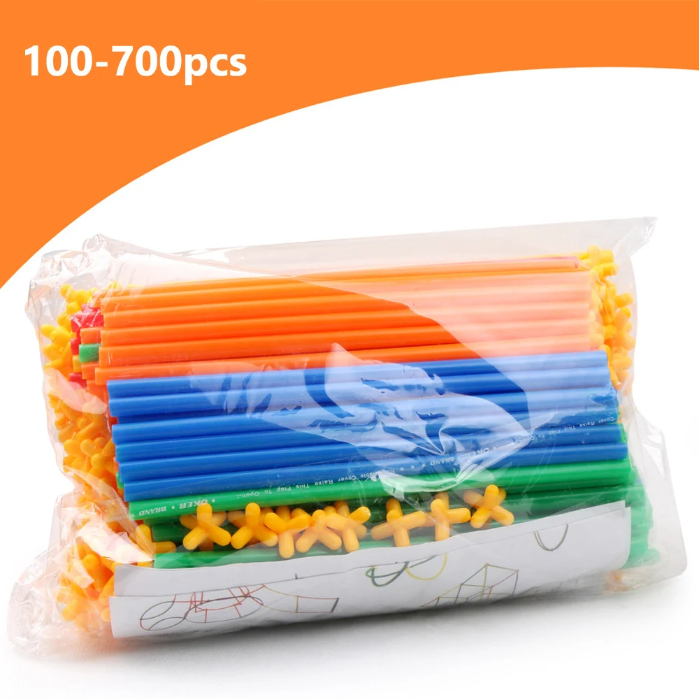 Top Best Trends: 4D DIY Straw Building Blocks Plastic Stitching ...