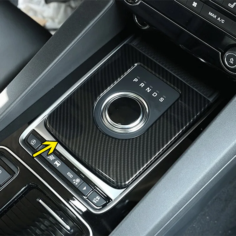 Car Carbon Fiber Style Central Console Gear Shift Frame Cover Trim ...
