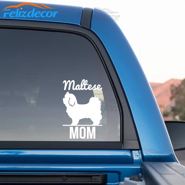 Maltese decal Cute Car Stickers Maltese Love Dog Car Decals Vinyl ...