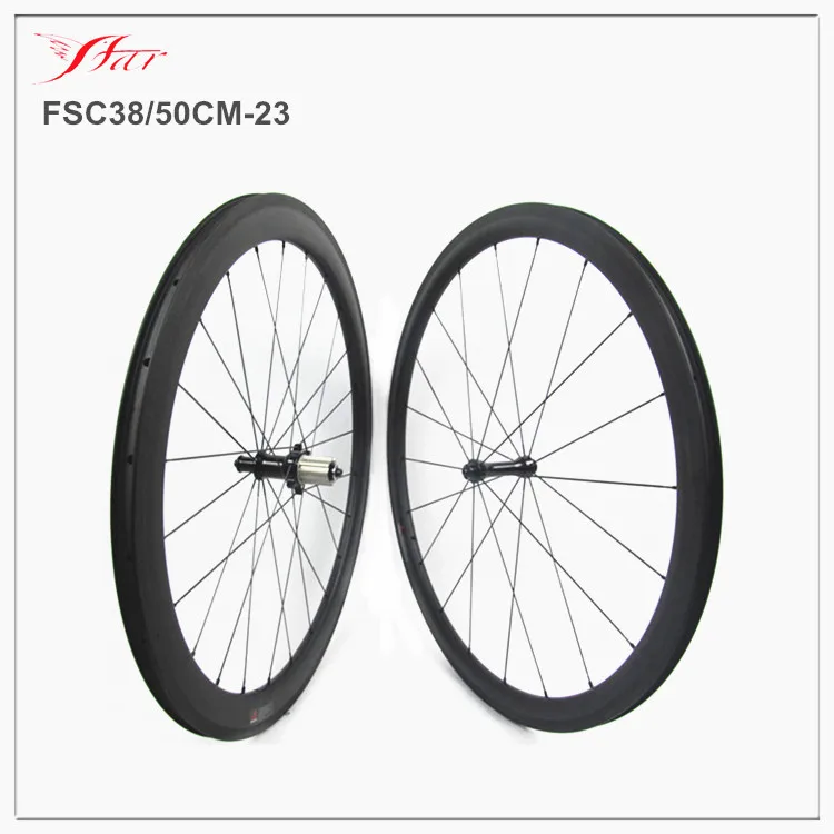High TG straight pull carbon road bicycle wheelsets 38mm front 50mm ...