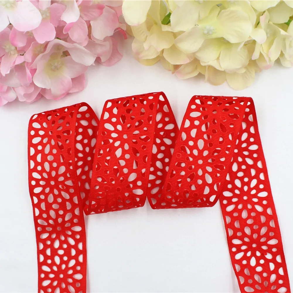 16531-3-38-mm-hollow-flower-series-solid-color-ribbons-DIY-material ...