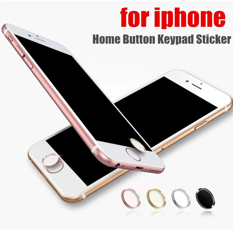 Metal Home Button Keypad Sticker Key for iphone 8 7 plus Mobile Phone ...