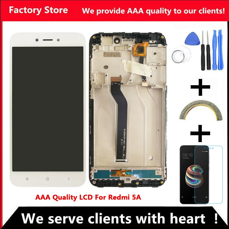 AAA Quality IPS LCD+Frame For Xiaomi Redmi 5A LCD Display Screen ...