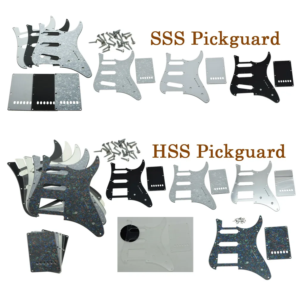 Kaish HSS/SSS Pickguards and Back Plate with Screws for Yamaha PACIFICA ...