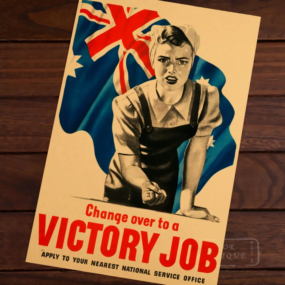 Change-to-Victory-Job-British-WW2-Propaganda-Retro-Vintage-Kraft ...