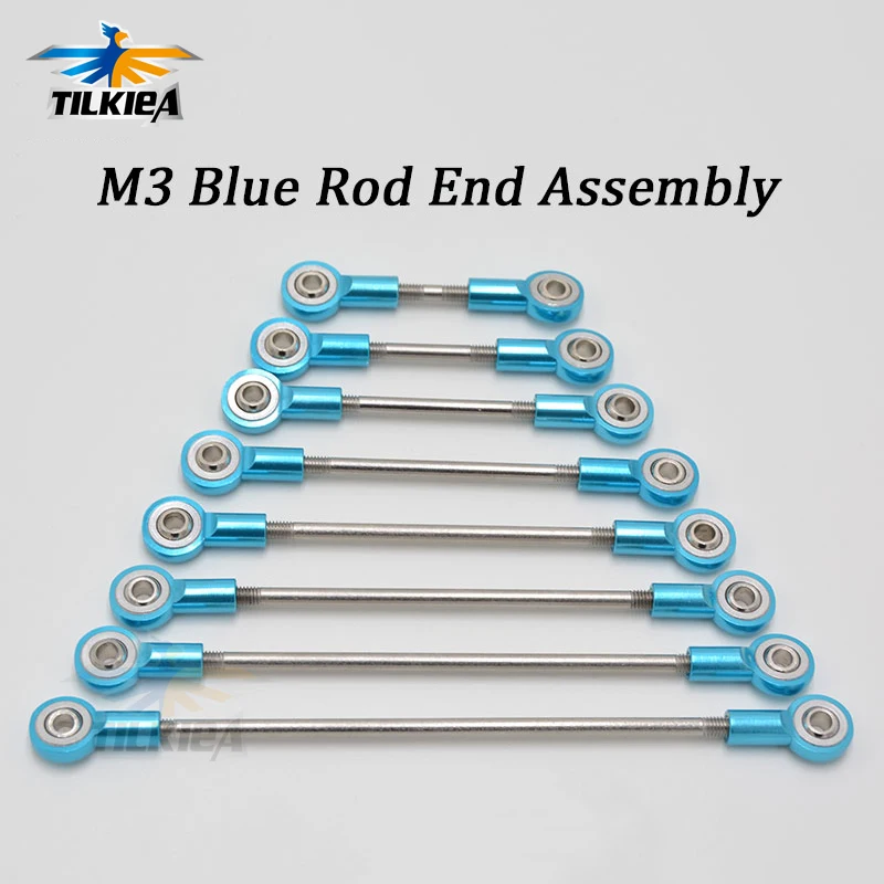 Aluminum M3 Blue Link Rod End Ball Joint Metal Tie Rod End Assembly ...