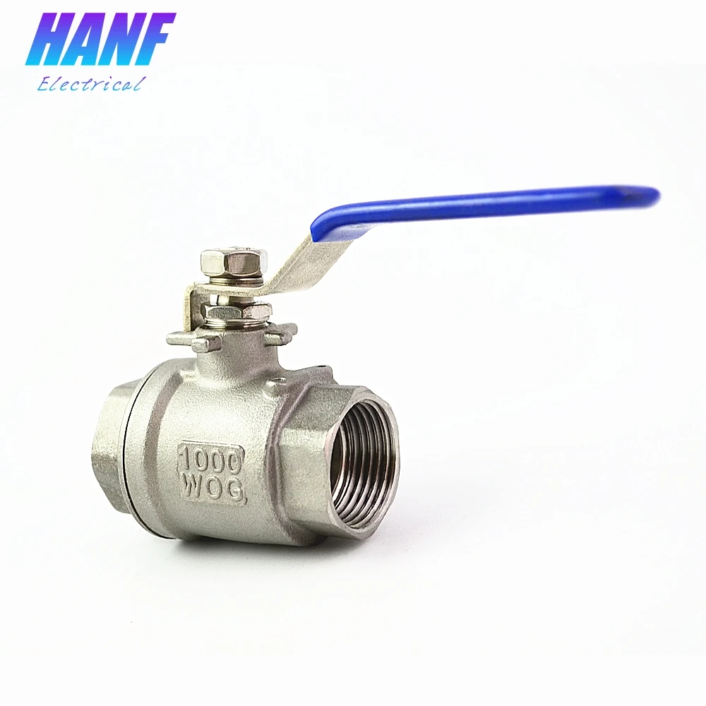 1pcs 2 PC BSP DN20 3/4" Pipe Ball Valve Straight Pattern 304 Stainless ...
