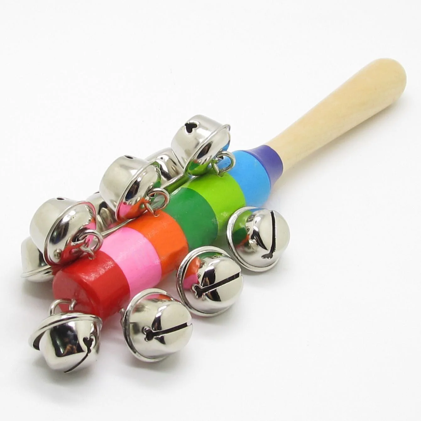 Colorful Wooden Rainbow Rattle Baby Color Cross Preschool Educational ...