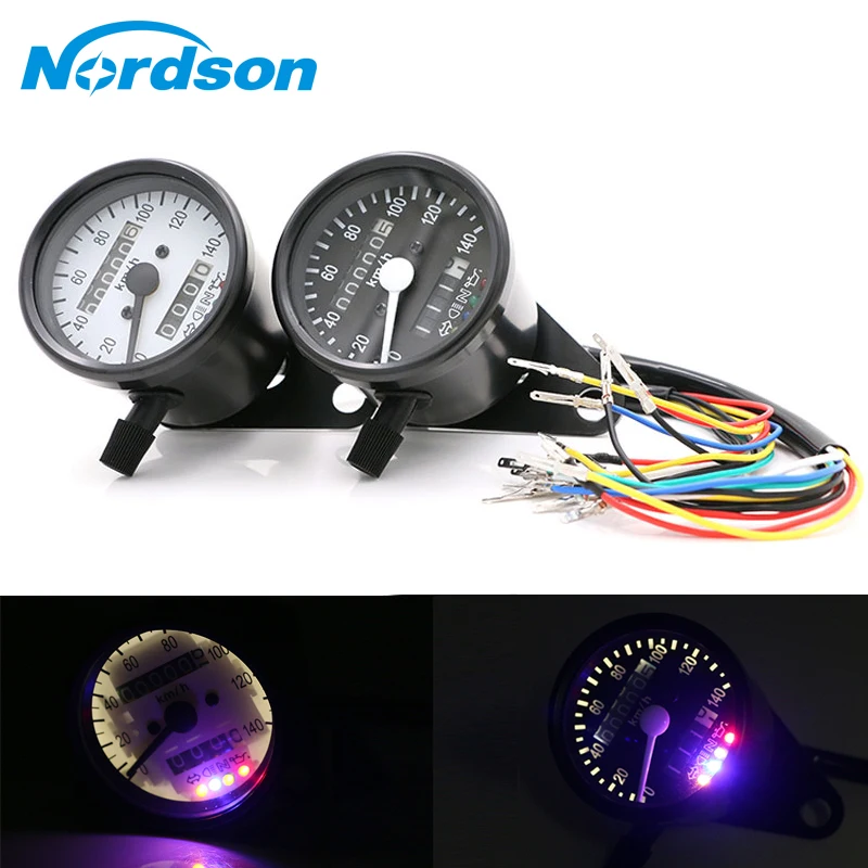 Motorcycle Universal Speedometer Odometer Led Backlight