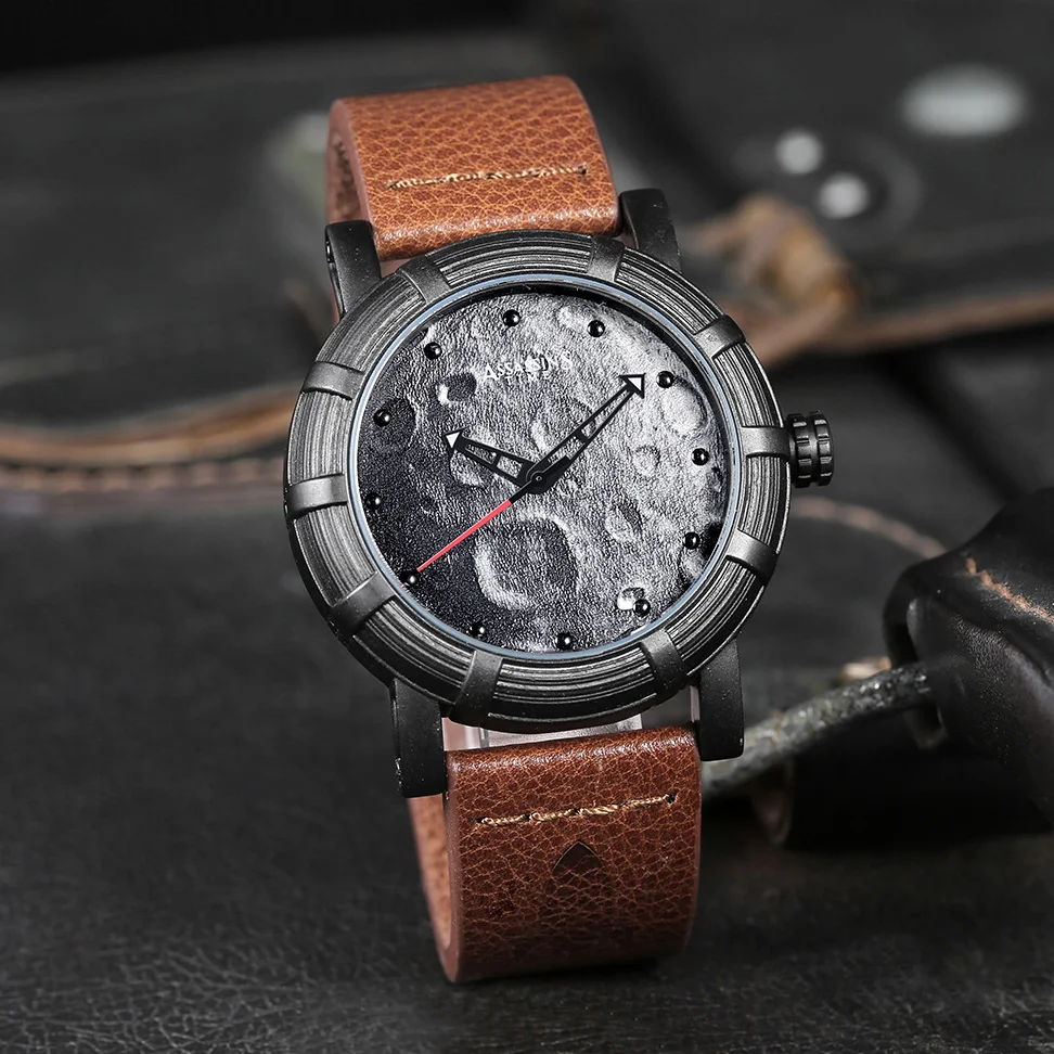 Assassin's Time Men's Watch Japan Quartz Lunar Man Hours Punk Moon Fine ...