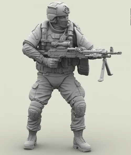 1/35 scale miniatures modern US Special Forces machine gunner Resin ...