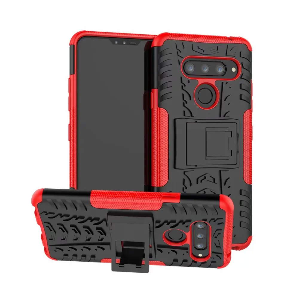 For Lg V40 Case Hard Tpu Pc Armor With Stand Shockproof Hybrid