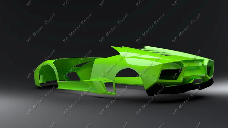 Portion Carbon RVT Style Body Kit Fit For 01-08 Murcielago LP640 LP670 ...