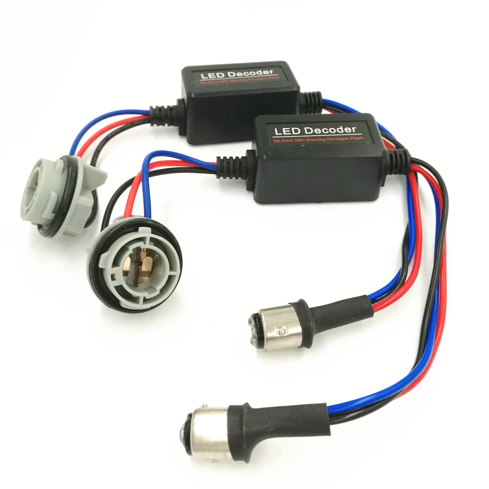 2PCS 1157 LED Headlight Decoder Canbus Warning Error Canceler Load ...