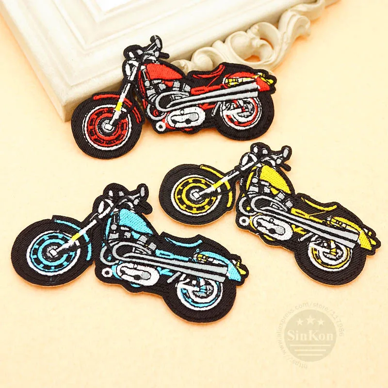 3pcs/lot Motorcycle Cartoon Badges Diy Embroidery Patch Applique ...