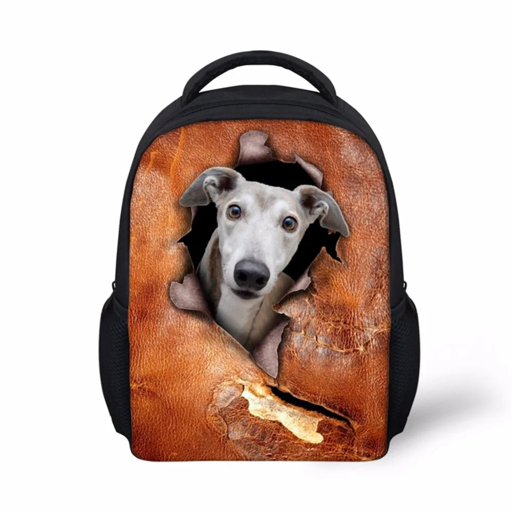Noisy Designs Haste Dog Print School Bags Bagpack boys Vintage 12Inch ...