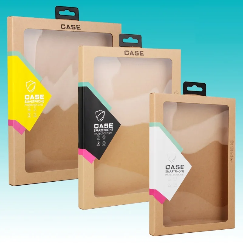 Luxury Kraft Paper Package Box With Clear transparent Pvc Window ...