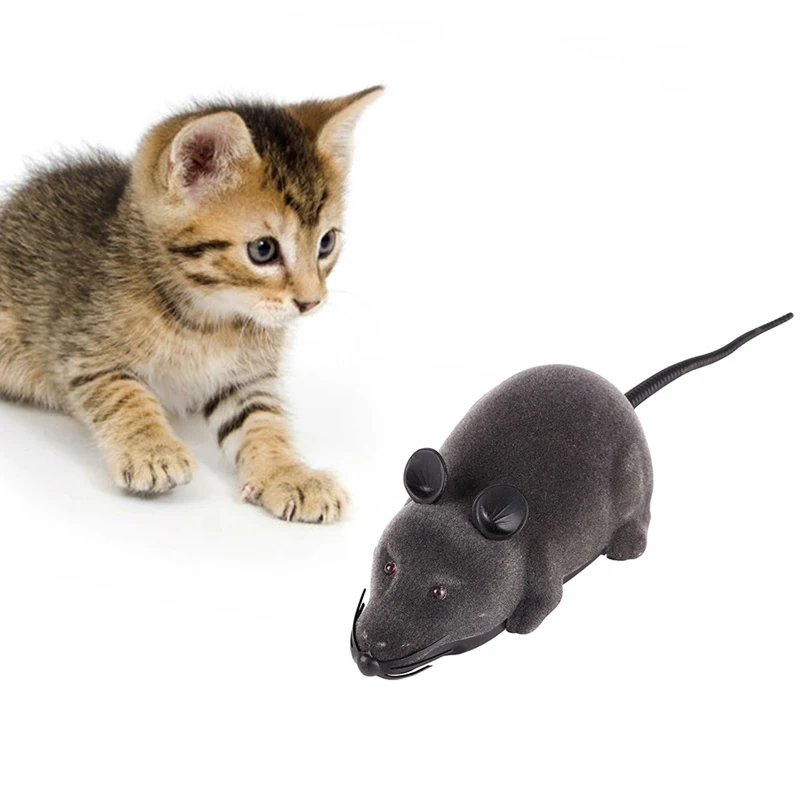 Regalo de ratones electrónicos RC rata juguetes para gato ratones ...