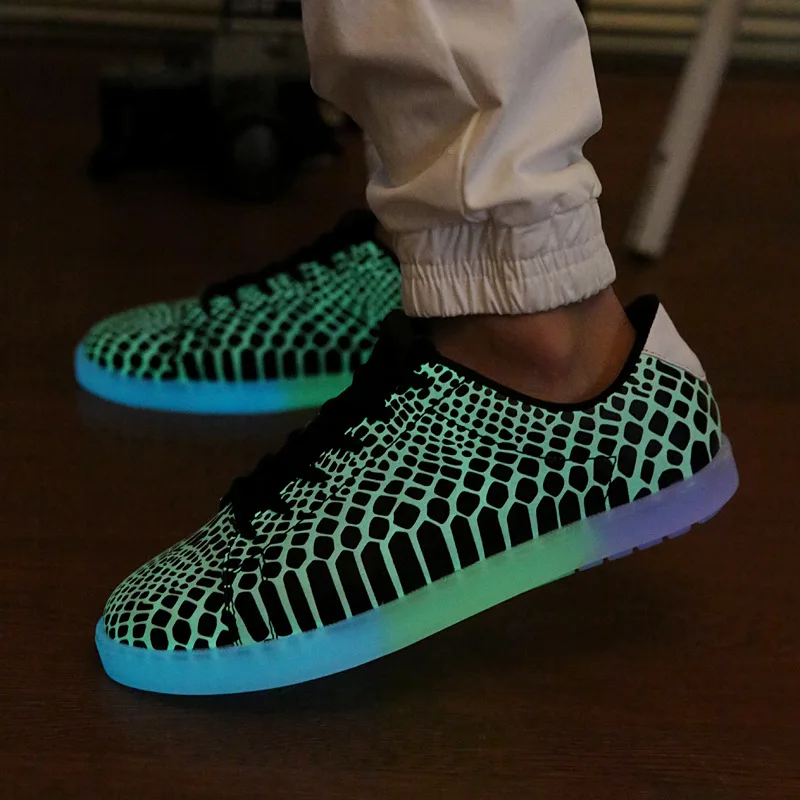 Fluorescent Shoes Couple Fashion Spring Autumn Lover Men Chaussure ...