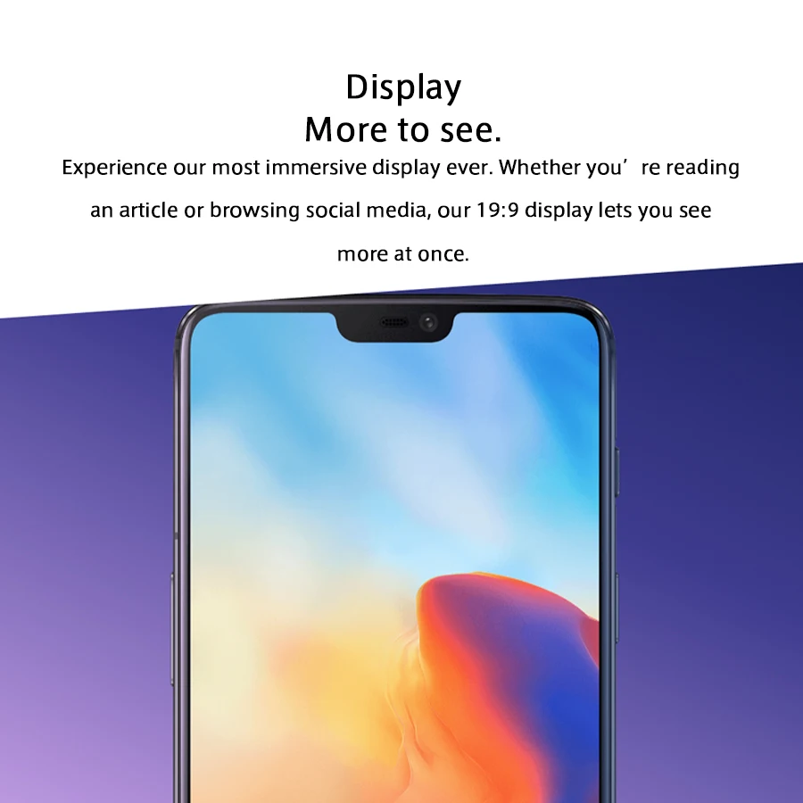 Original New Oneplus 6 A6000 4G LTE Mobile Phone 6.28" 8GB RAM 128GB ...