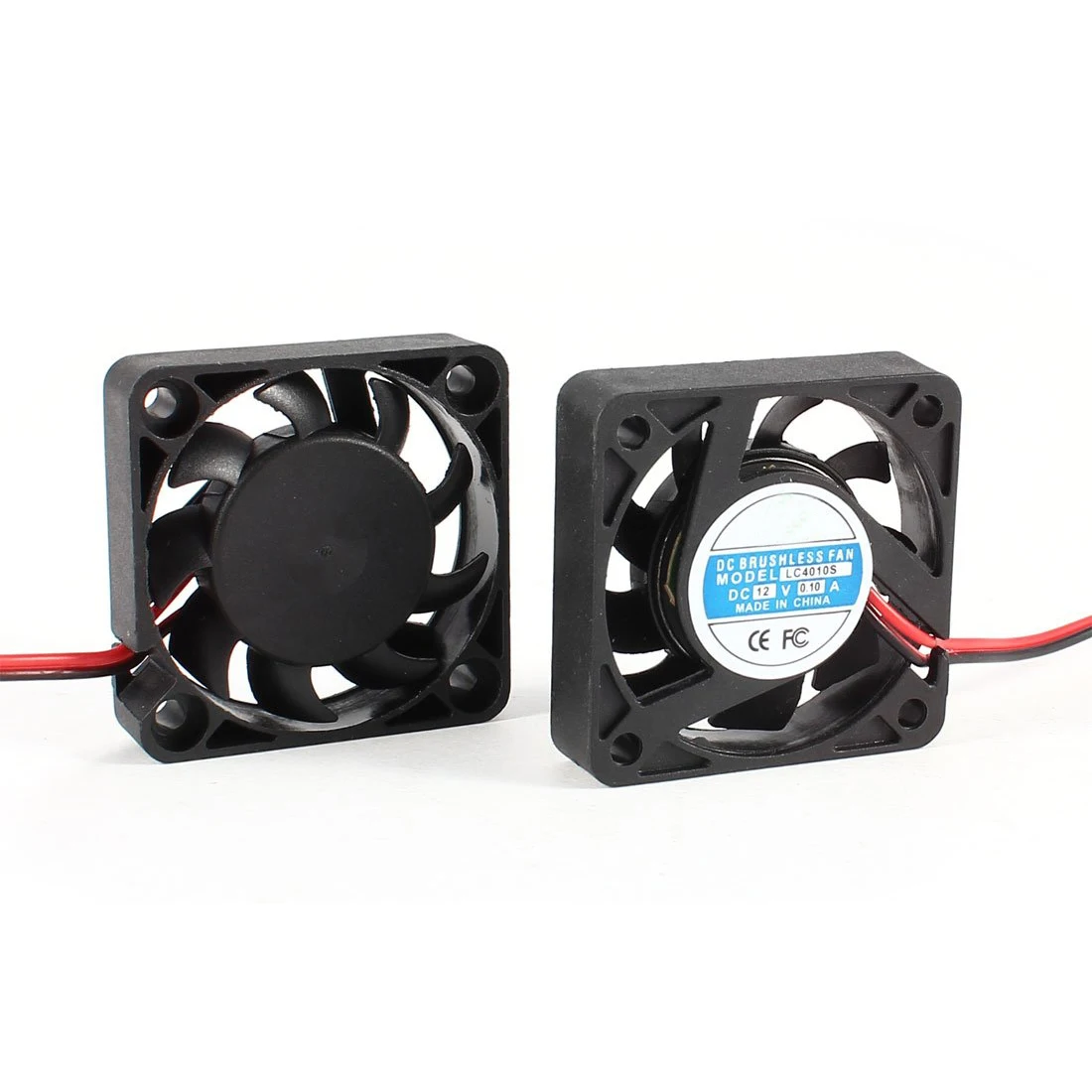 GTFS DC 12V 40mm Square 2Pins Black Computer CPU Cooling Fan Cooler 2 ...