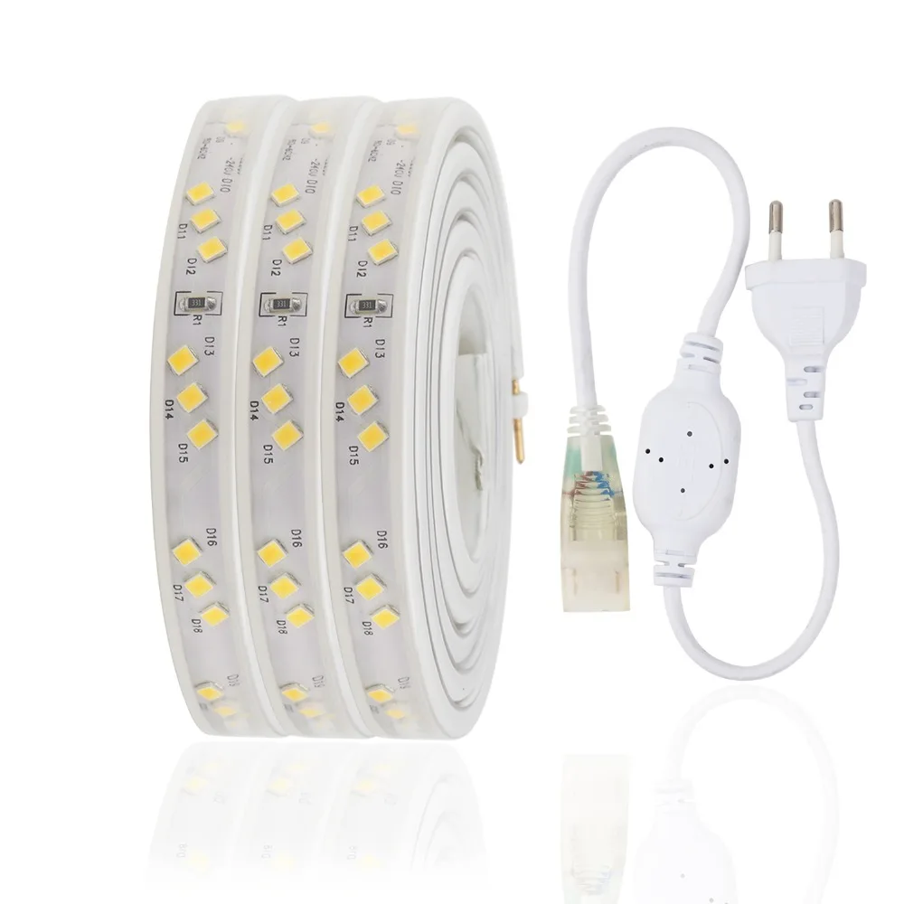 Fita Led, À Prova D'água, Ip67, Silicone, Flexível, Plugue Eu, Linhas ...