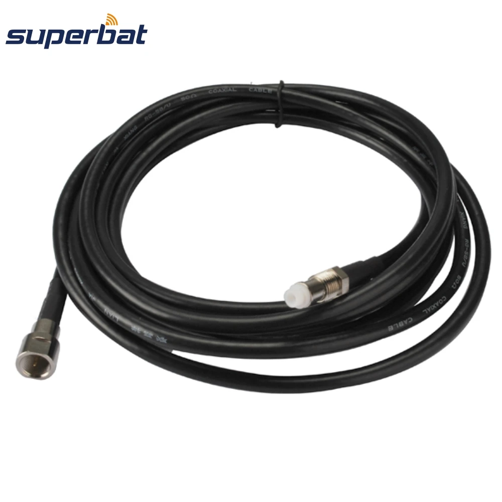 Superbat extensão de cabo coaxial fme, 1m, telefone móvel/antena modem ...