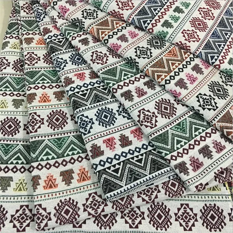 Nf35 100*148cm Bohemian Geometric Patterns Yarn-dyed Jacquard Fabric ...