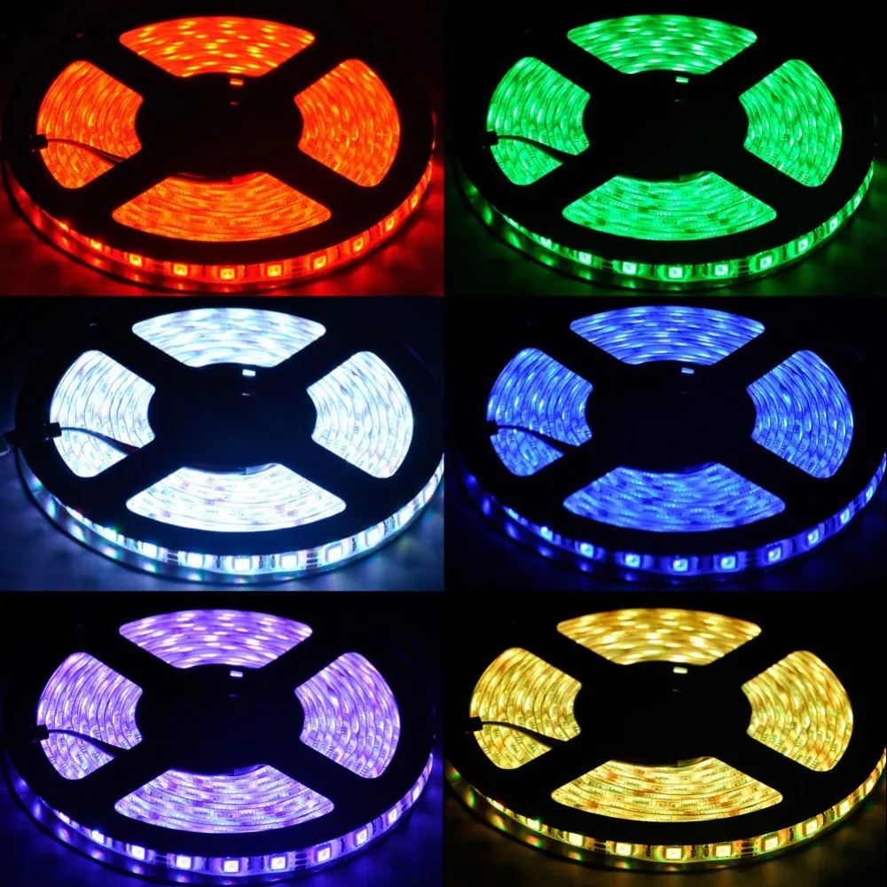 5m/lot Led Strip Warm white Cool white RGB LED Strip SMD 5050 60 ...