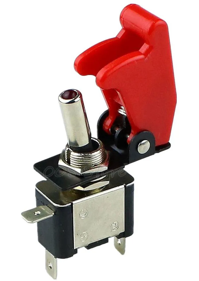 New 12V 20A Illuminated Dark Red LED Toggle Switch Control ON/OFF ...