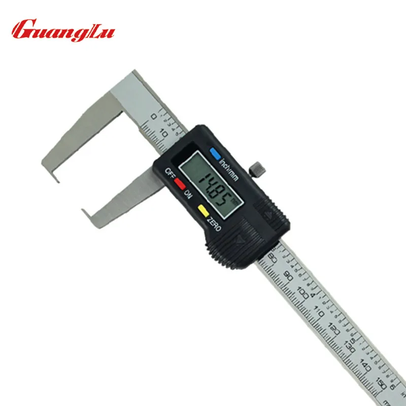 GUANGLU Digital Caliper With Flat Measuring Points For Outside Grooves ...