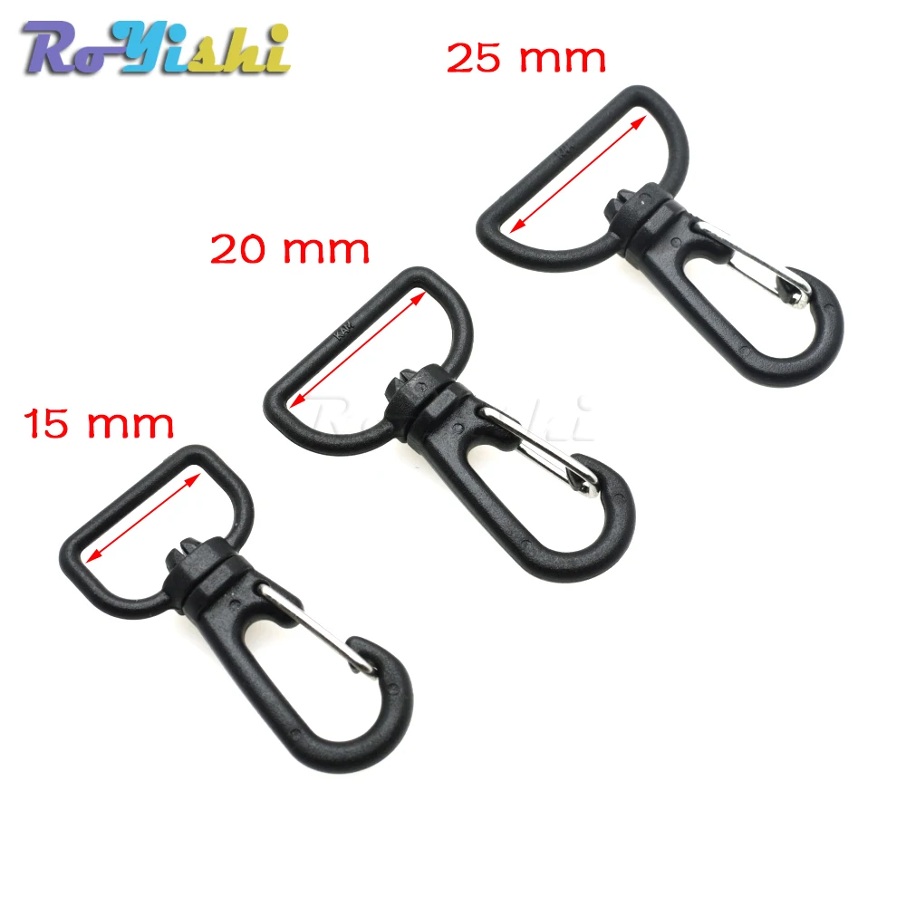 Plastic Black Rotating Swivel Snap Hook Buckle For Weave Paracord ...