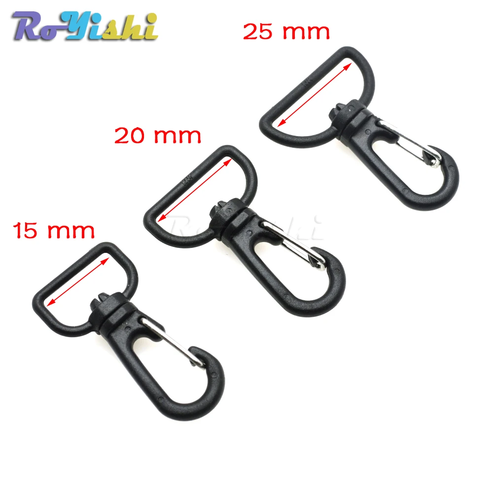 Plastic Black Rotating Swivel Snap Hook Buckle For Weave Paracord ...