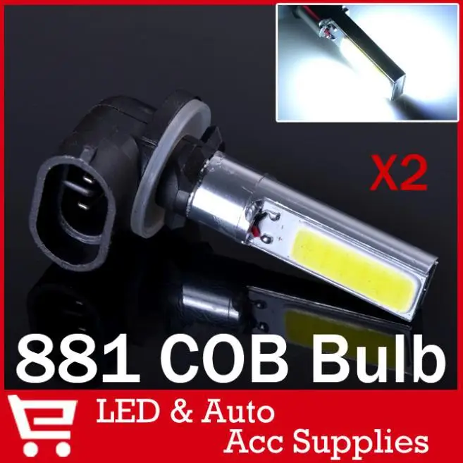 2X 881 High Power COB LED H27W/2 862 886 894 896 898 Fog Lights Bulbs ...