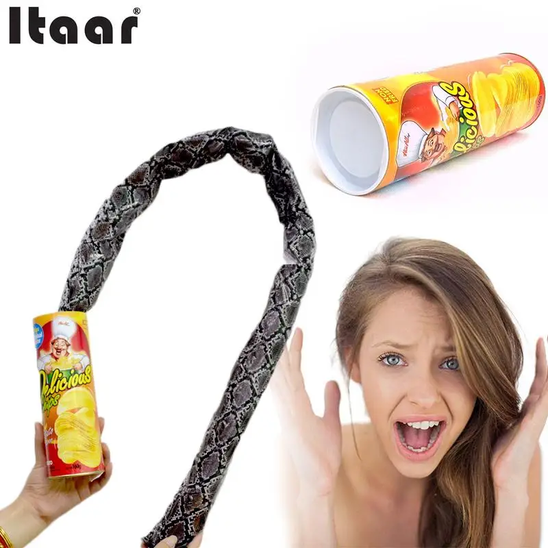 Potato Chip Can Jump Spring Snake Toy Prank Halloween Novelty Creative ...