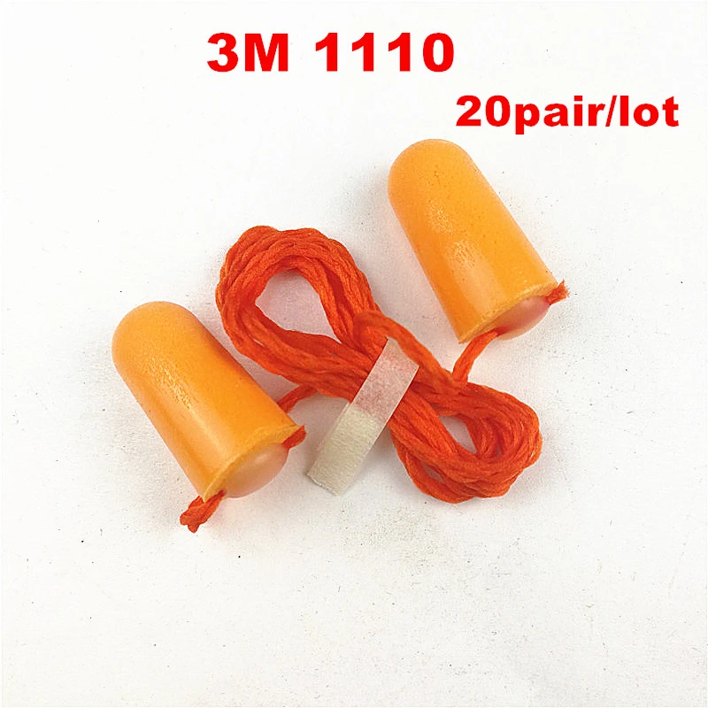20pairs/lot 3m 1110 Corded Disposable Foam Earplug Noise Reduction Ear Plugs Free Shipping - Ear ...