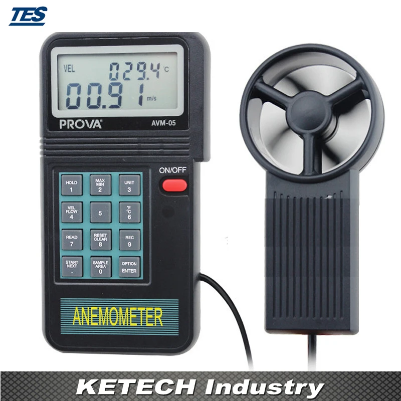 Digital Anemometer Flow Anemometer (RS 232) Portble AVM 07|digital ...