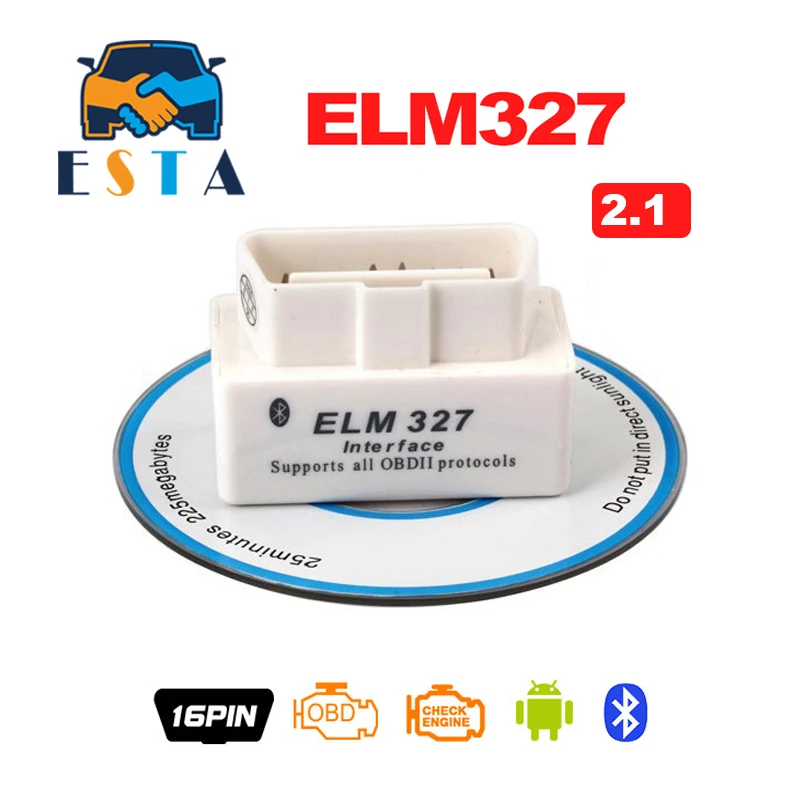 2017 Top selling SUPER MINI ELM327 Bluetooth OBD2 V2.1 White Smart Car ...