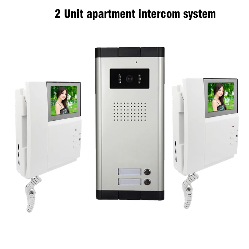 2-Units-4-3-Apartment-Video-Door-Phone-Intercom-System-1-Camera-2 ...