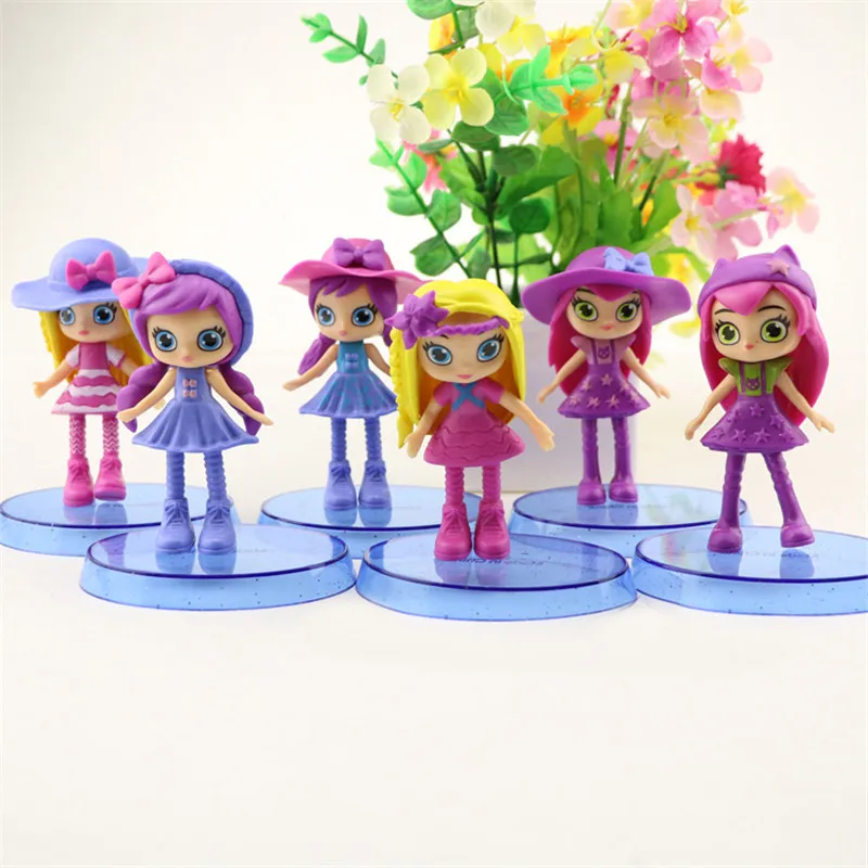 6pcs/set Cartoon Little Charmers Hazel Posie Lavender PVC Action Figure ...