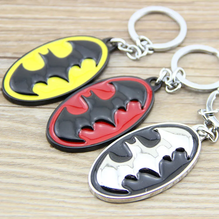Classic Batman Logo Key Chains Zinc Alloy Keychains Pendant Key Rings ...